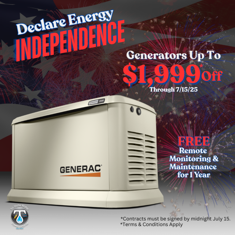 Generator Special Offers - Save Today at Tri State Water, Power, Air